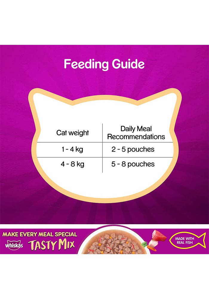 Buy Whiskas Tastymix Gravy Tuna Kanikama Carrot Adult Wet Cat Food 70g